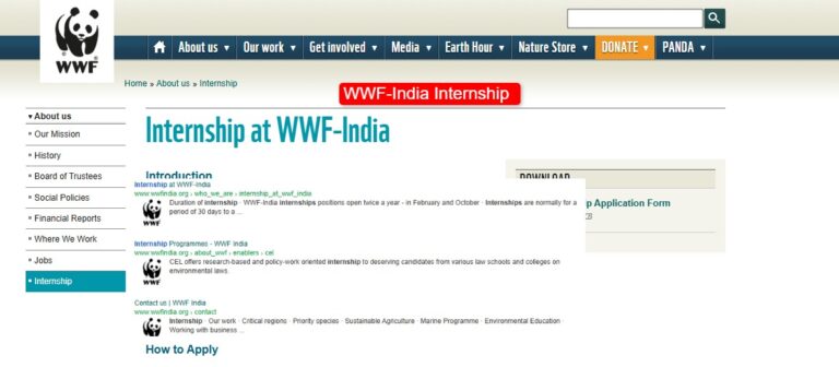 WWF-India Summer Internship 2026: Apply Now for a Career in ...