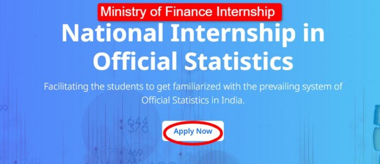 Ministry of Finance Internship 2026 - Govt Internship